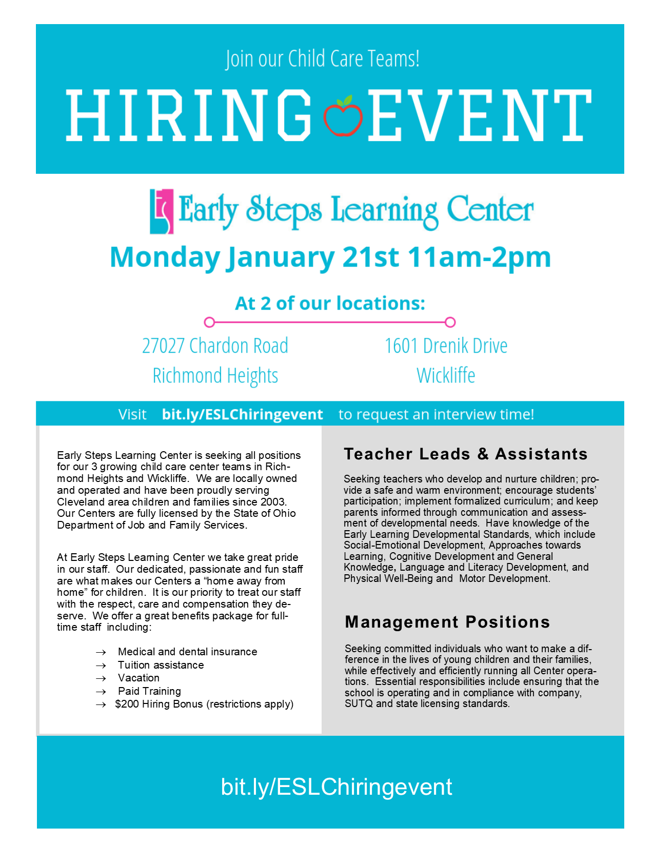 Child Care Center Blog and News | Early Steps Learning Center